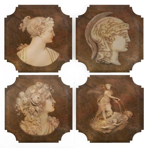 Roman Intaglios Acrylic Coasters - Coco & Dash